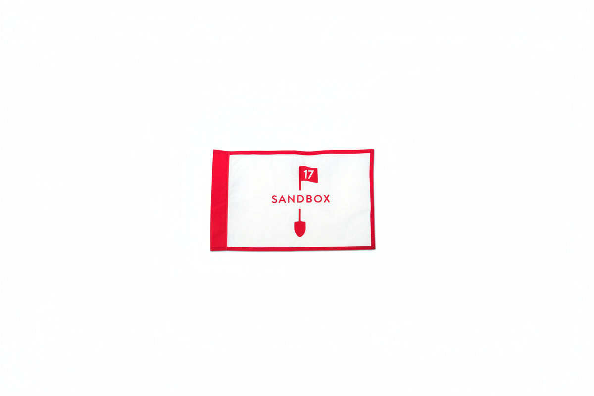 PRG SB White/Red Custom Flag – Sand Valley Shop